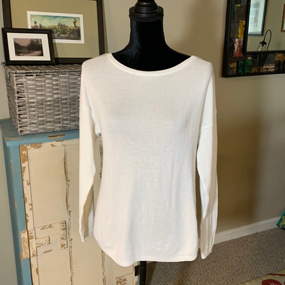 Cupio | Sweaters | Cupio White Knit Sweater Size Large | Poshmark
